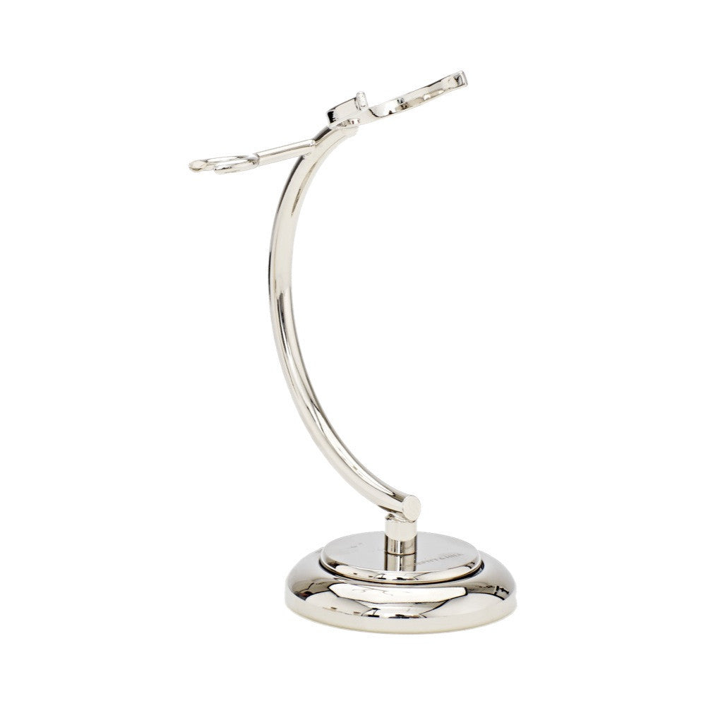 Chrome Curved Razor and Brush Stand - Truefitt & Hill US